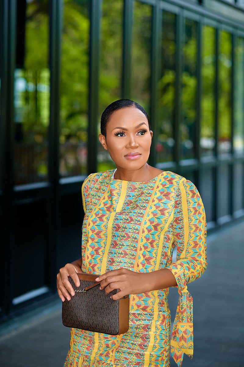 Zodumo Dress - Mustard Print – eYami